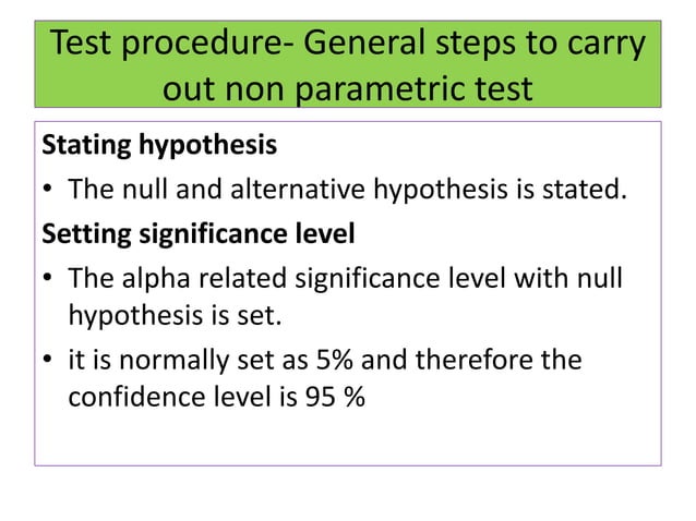 Non parametric test | PPTX