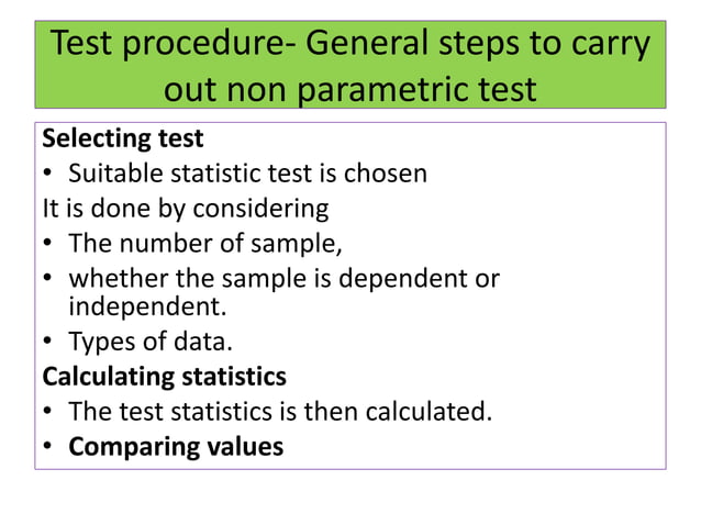 Non parametric test | PPTX