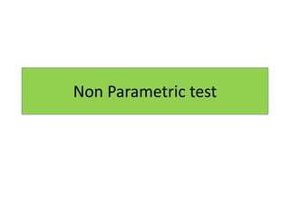 Non parametric test | PPTX