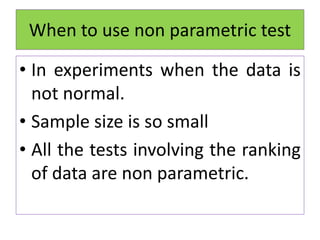 Non parametric test | PPTX