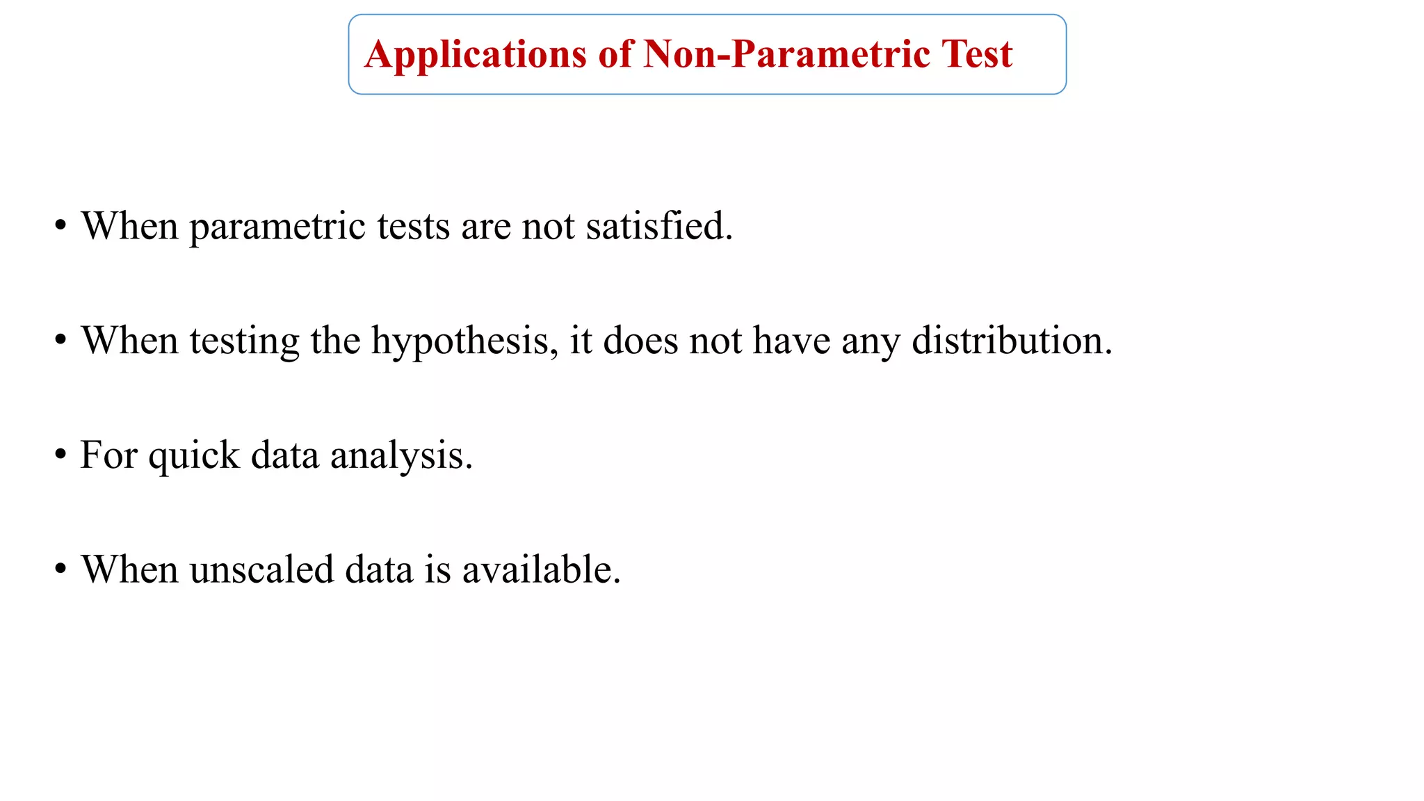 Non parametric test | PPTX
