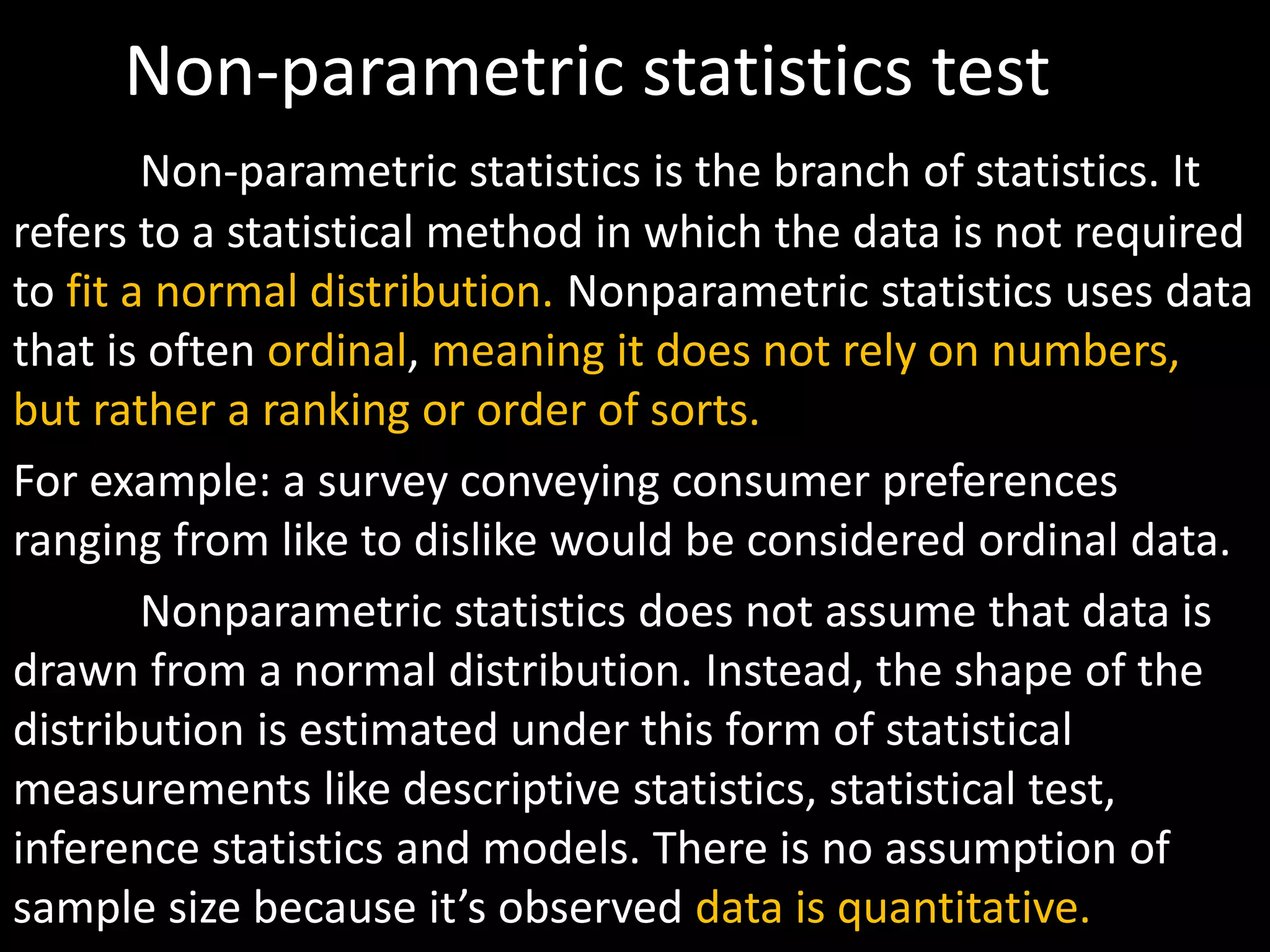 Non parametric test 8 | PPTX