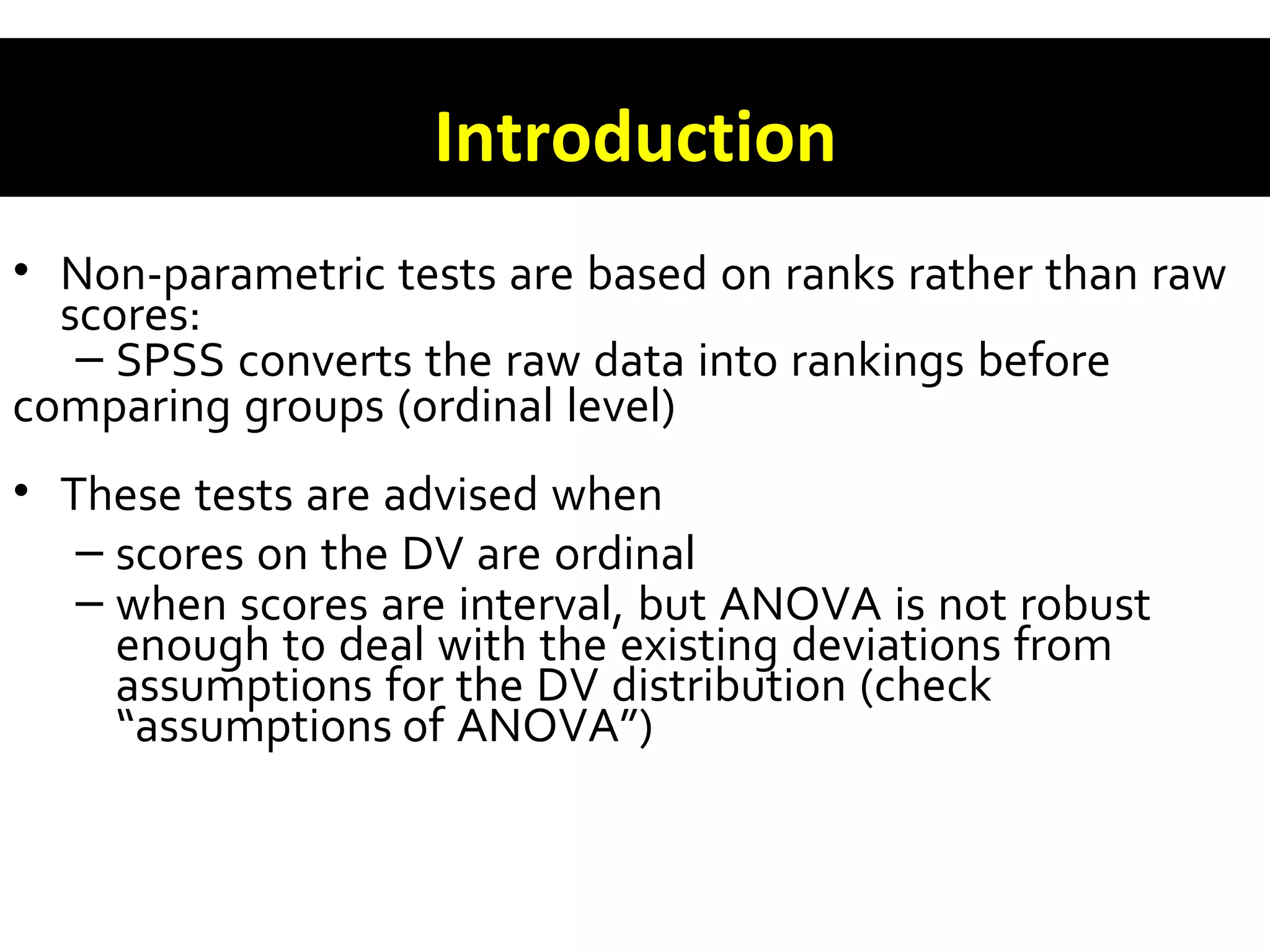 Non parametric tests | PPT