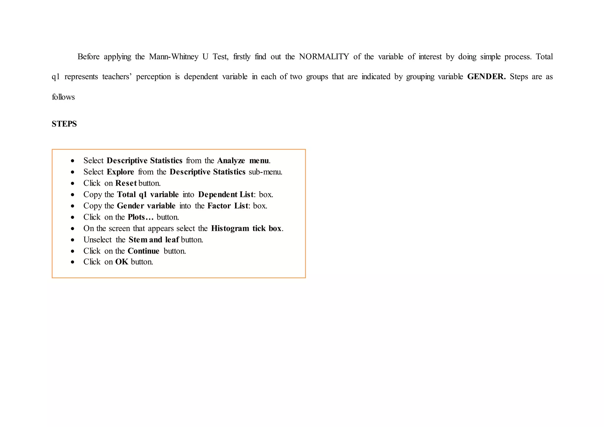 Nonparametric Tests Assignment Docx