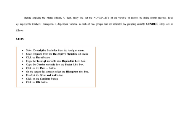 Nonparametric Tests Assignment Docx