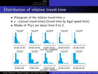 Large-Scale Nonparametric Estimation of Vehicle Travel Time Distributions | PPT