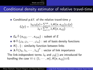 Large-Scale Nonparametric Estimation of Vehicle Travel Time Distributions | PPT