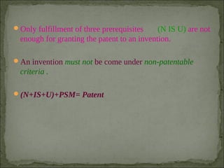 Non patentable inventions | PDF
