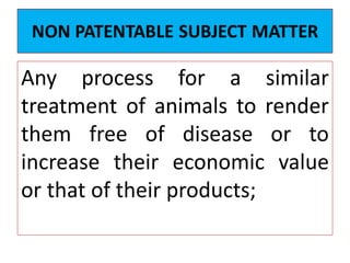 Non patentable matter | PPTX | Chemistry | Science