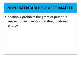 Non patentable matter | PPTX | Chemistry | Science