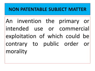 Non patentable matter | PPTX | Chemistry | Science