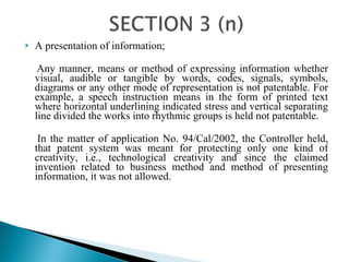 Non patentable subject matters | PPT