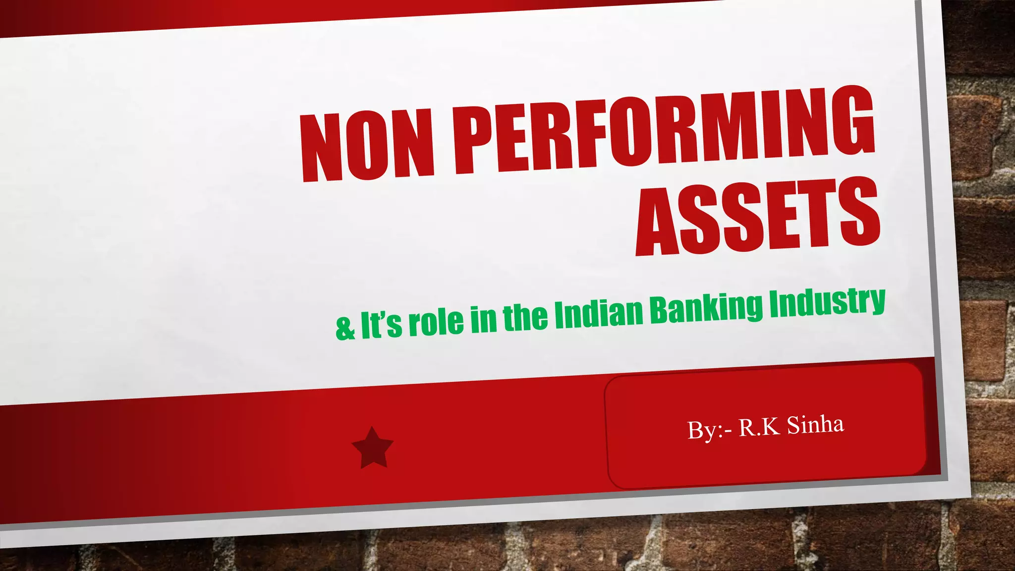 Non performing assets | PPTX