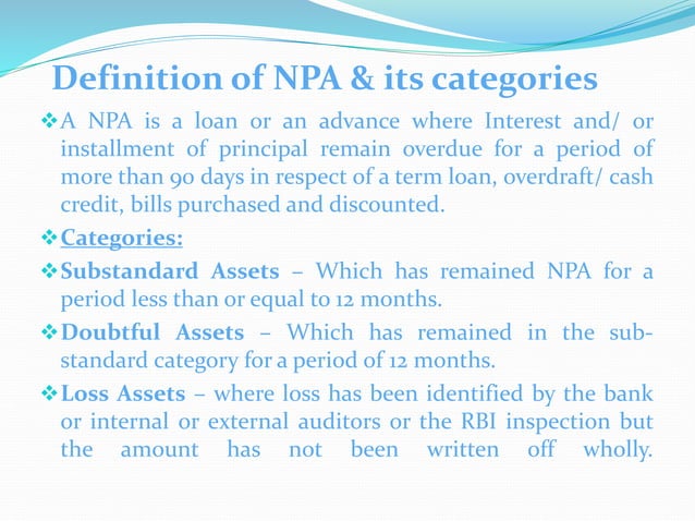 Non performing assets an overview | PPT
