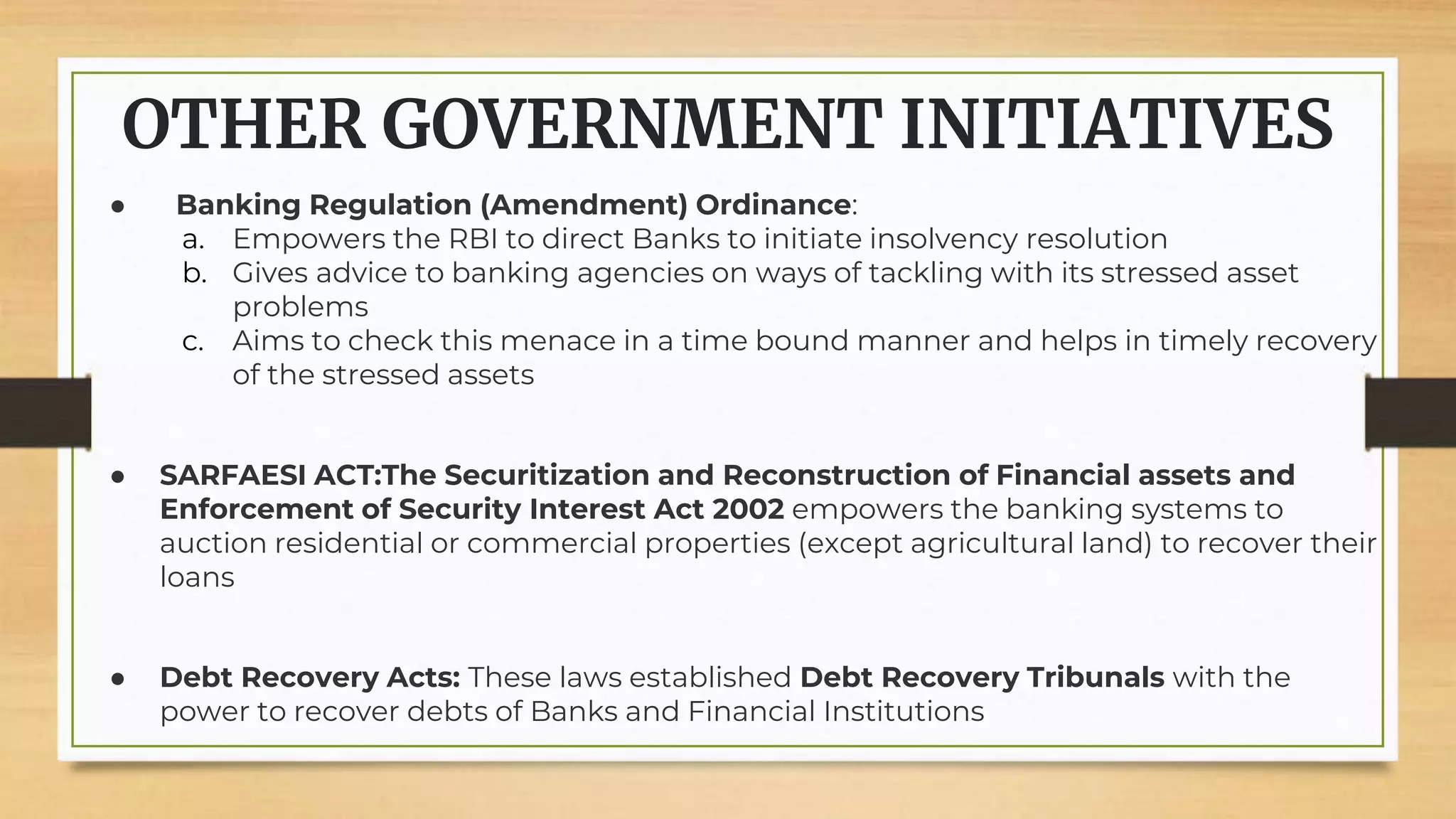 Non performing assets and its impact on Indian Economy | PPTX