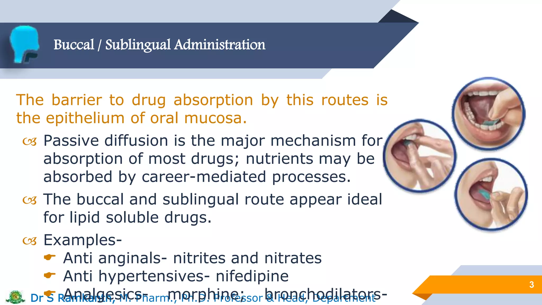 ABSORPTION OF DRUGS - NON PER ORAL - EXTRA VASCULAR ROUTES | PPTX