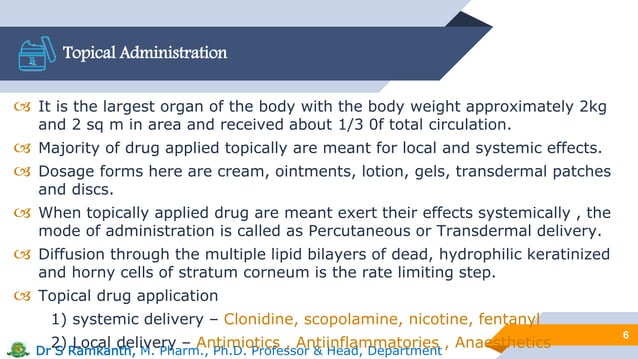 ABSORPTION OF DRUGS - NON PER ORAL - EXTRA VASCULAR ROUTES | PPTX ...