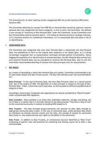 Insight on Non-Personal Data Governance Framework | PDF
