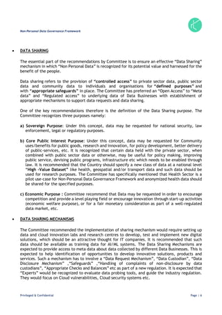 Insight on Non-Personal Data Governance Framework | PDF