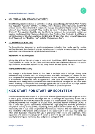 Insight on Non-Personal Data Governance Framework | PDF