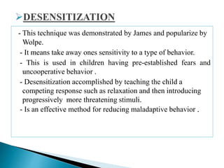 Non –pharmacological behavior management in children | PPTX