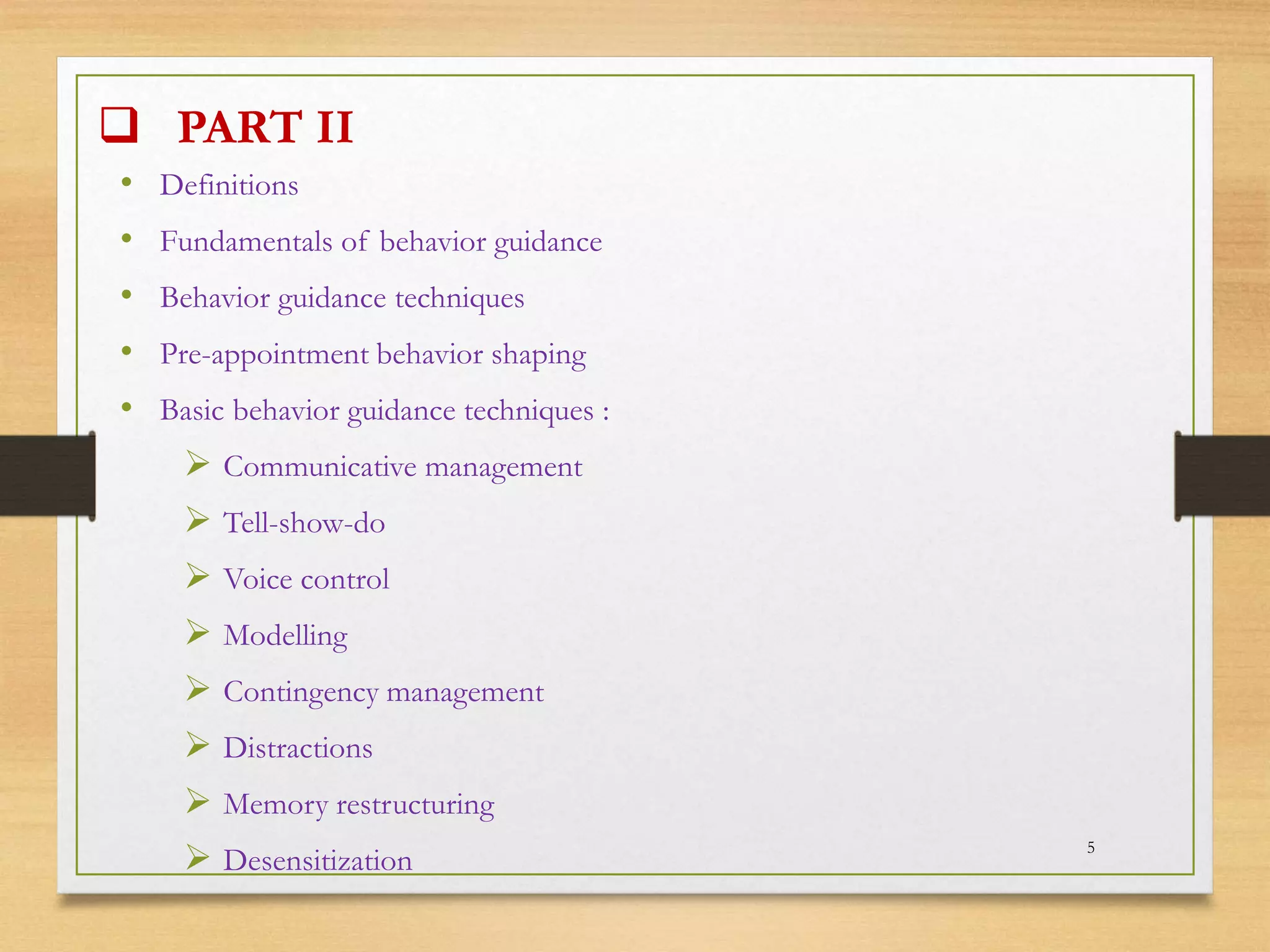 Non pharmacological behavior management in pediatric dentistry | PPTX