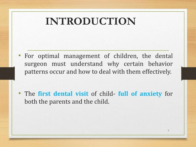 Non pharmacological behavior management in pediatric dentistry | PPTX