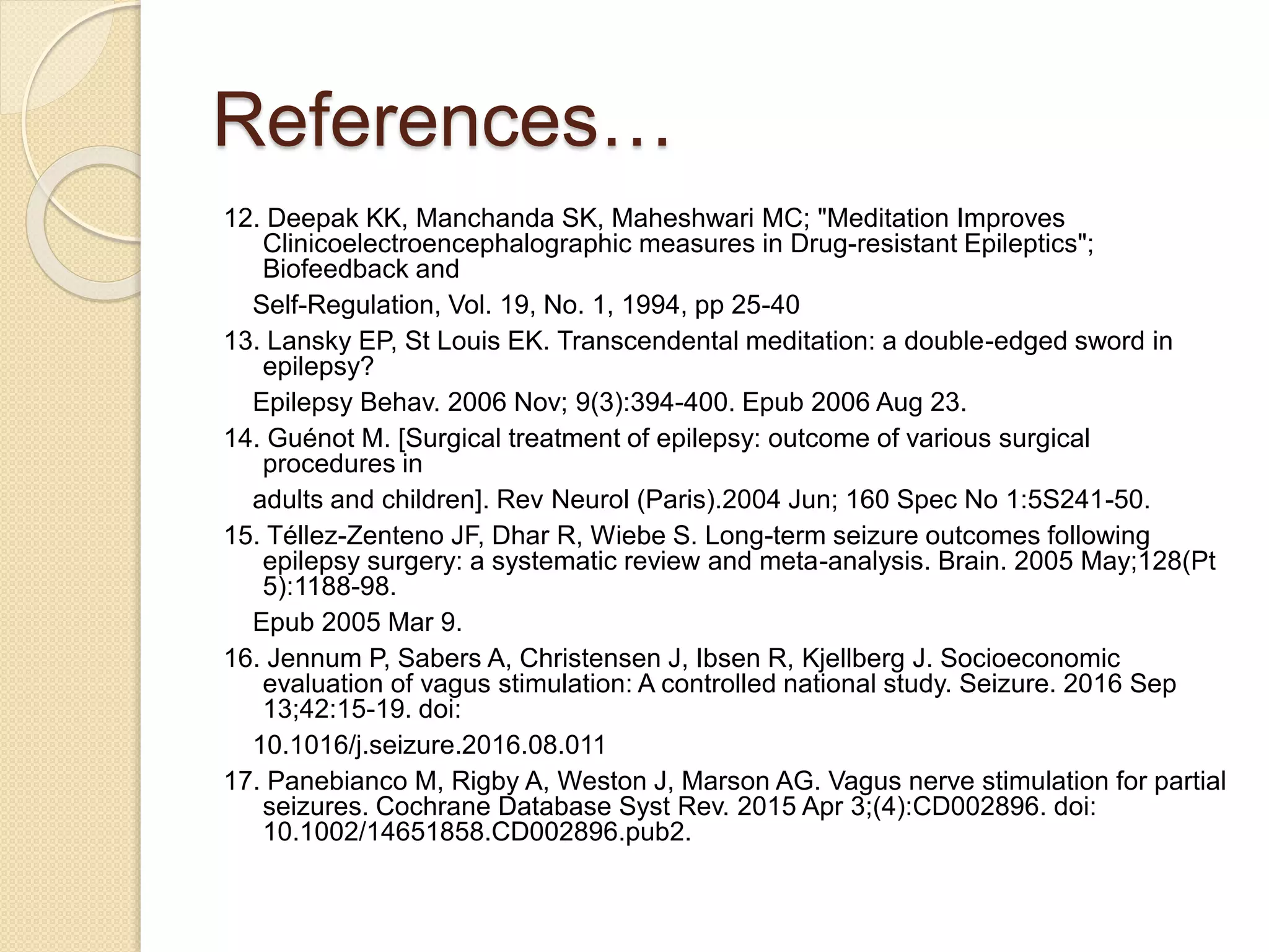 Non pharmacologic management of epilepsy | PPTX