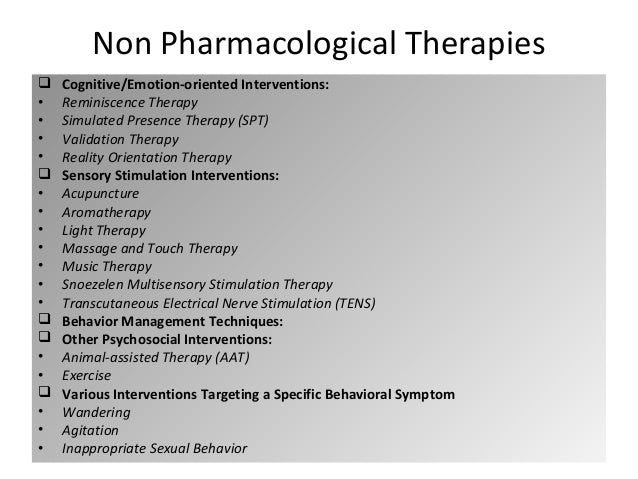 Pharmacological Treatment Of Dementia