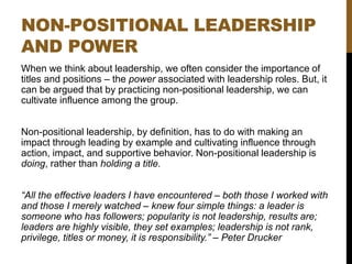 Non-Positional Leadership | PPTX