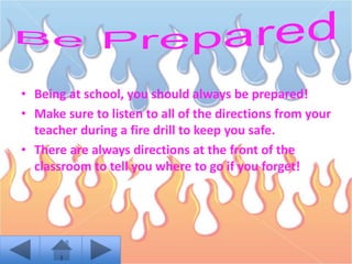 Classroom Fire Drill Procedures
