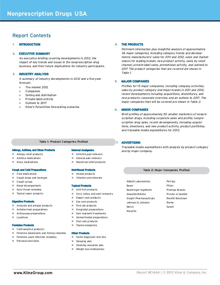 Nonprescription Drugs USA - Brochure