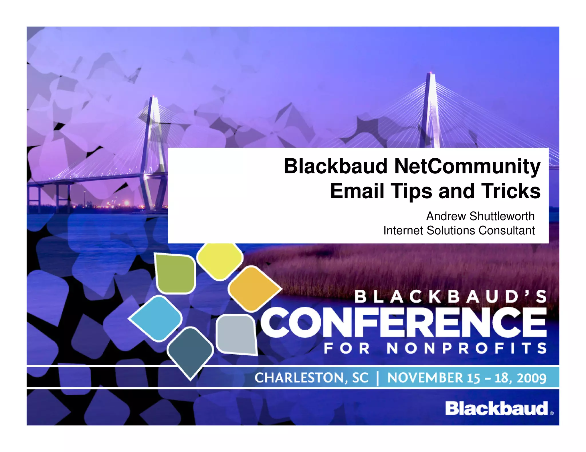 Non Profit Email Marketing Best Practices Blackbaud | PPT