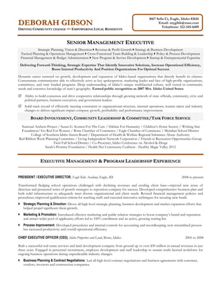Non-Profit Executive Resume | PDF