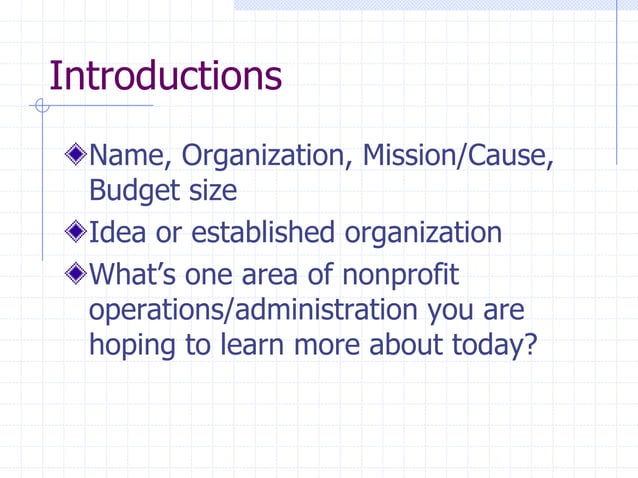 Nonprofit Operations Seminar | PPT