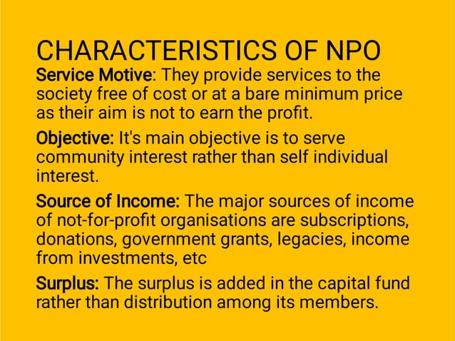 Non profit organisation | PPT