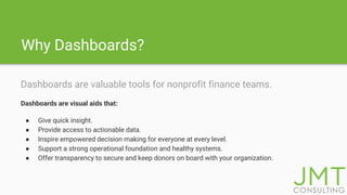 The Nonprofit's Guide to Dashboards | PPT