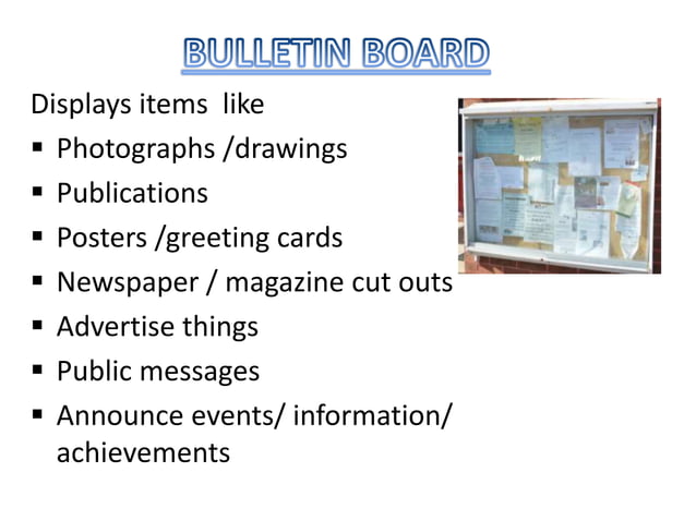 Non- Projected Aids -Display Board | PPTX
