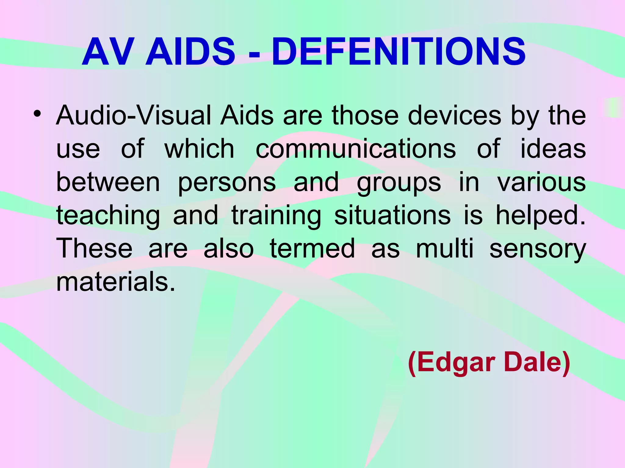 Non Projected AV Aids | PPT