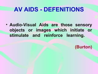 Non Projected AV Aids | PPT