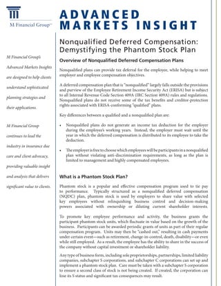 Advanced Markets Insight: Nonqualified Deferred Compensation ...