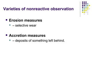 Nonreactive research | PPT
