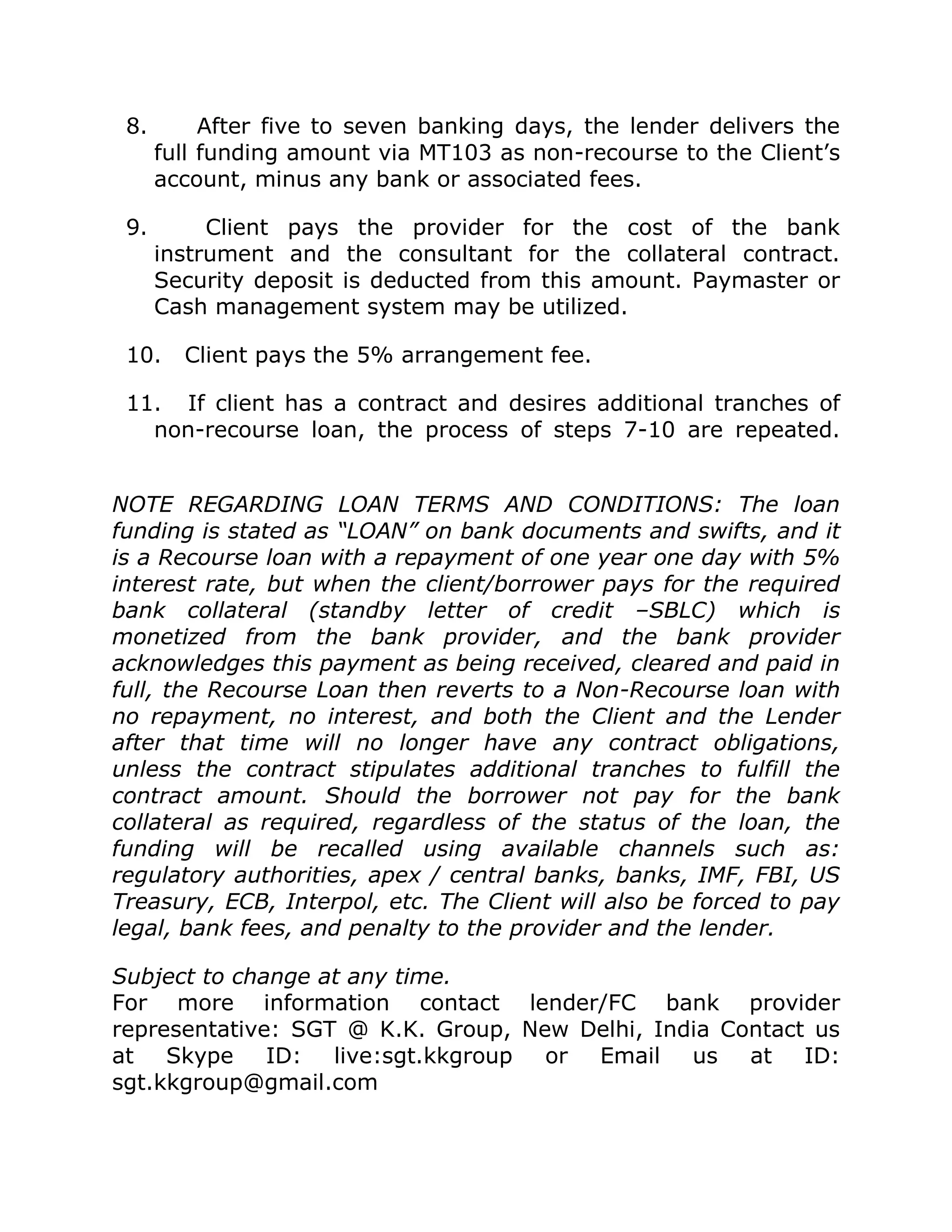 Non Recourse Project Funding | PDF