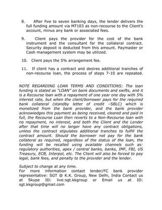 Non Recourse Project Funding | PDF