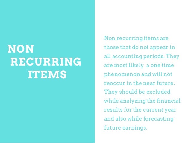 Non recurring items on the income statement - CFA Level 1 - Financial…