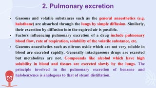 Non renal routes of excretion For pharmacy students | PPTX