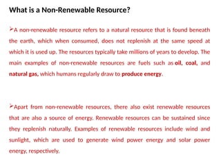 Non Renewable energy resources description. | PPTX | Power and Energy ...