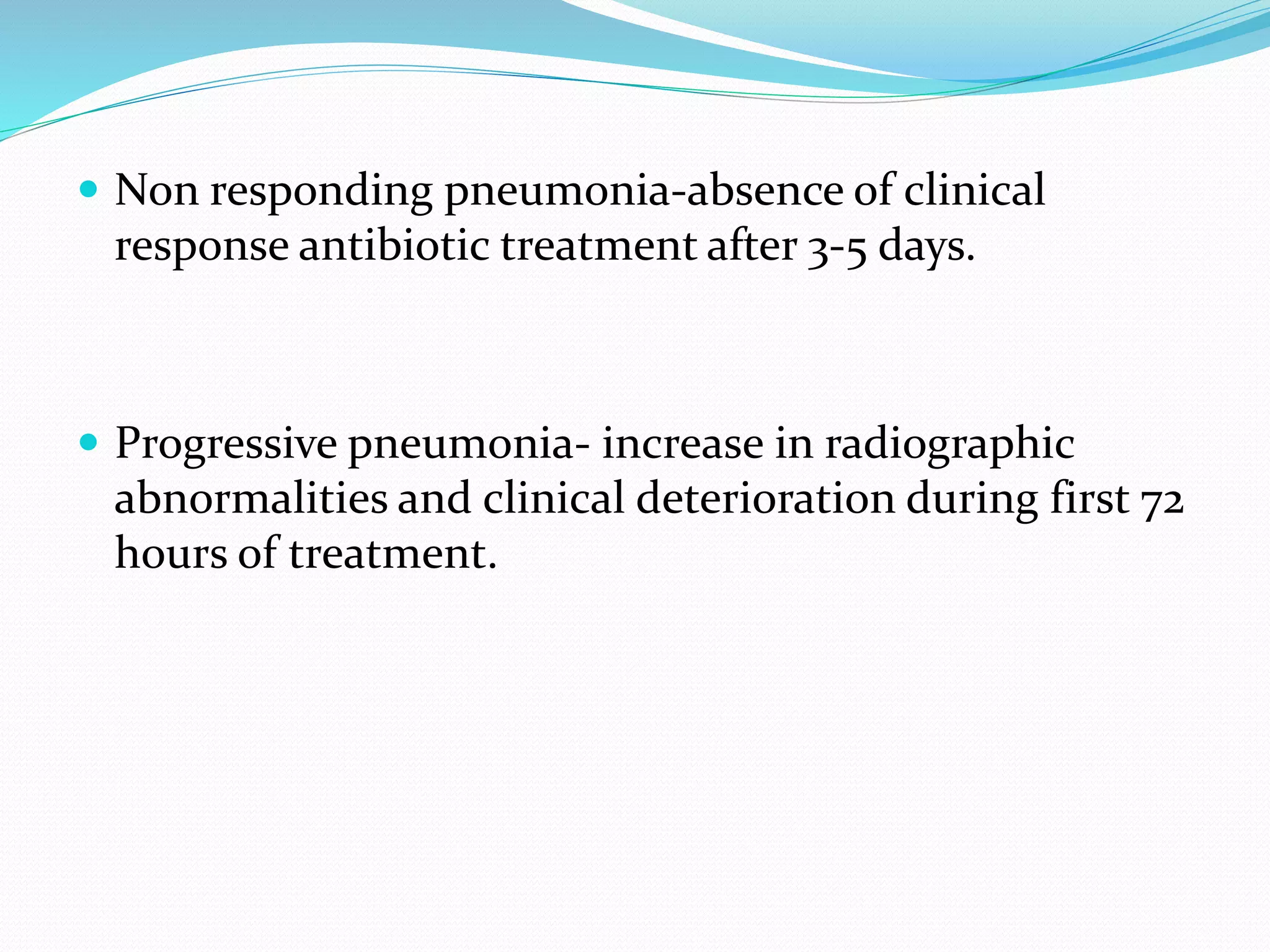 Non resolving pneumonia | PPTX