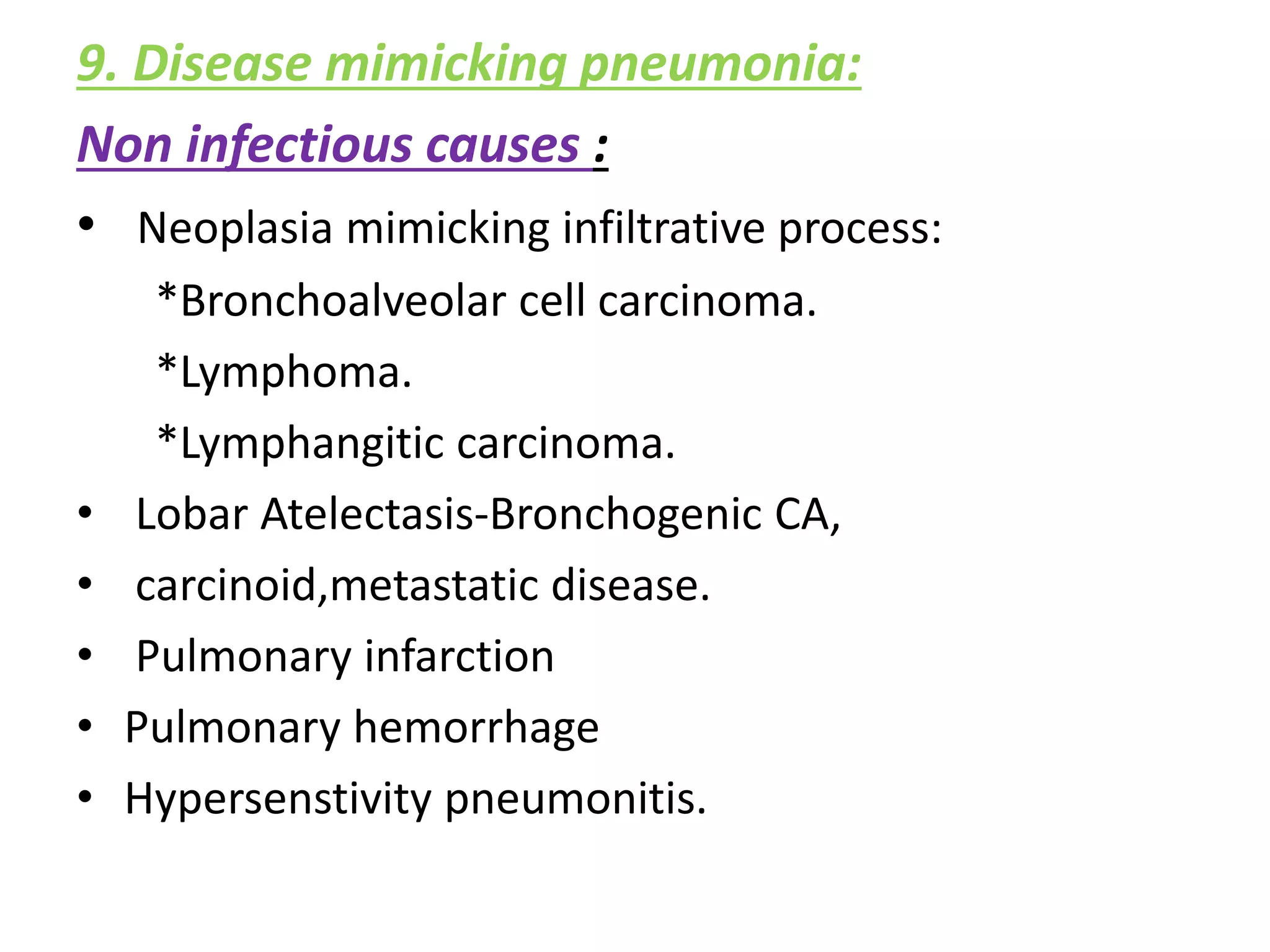 NON RESOLVING PNEUMONIA | PPTX