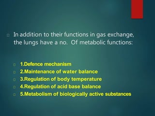 Non respiratory functions of lungs | PPTX